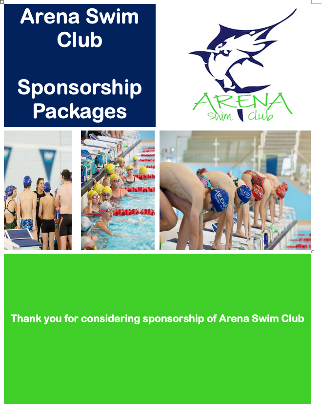 Sponsor Arena Swim Club Today | Arena Swim Club